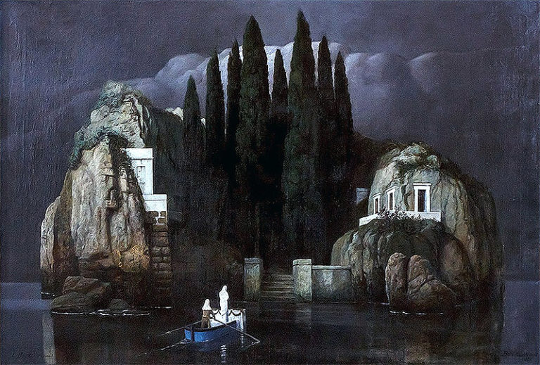 Isle of the Dead Painting by Arnold Böcklin (Die Toteninsel)